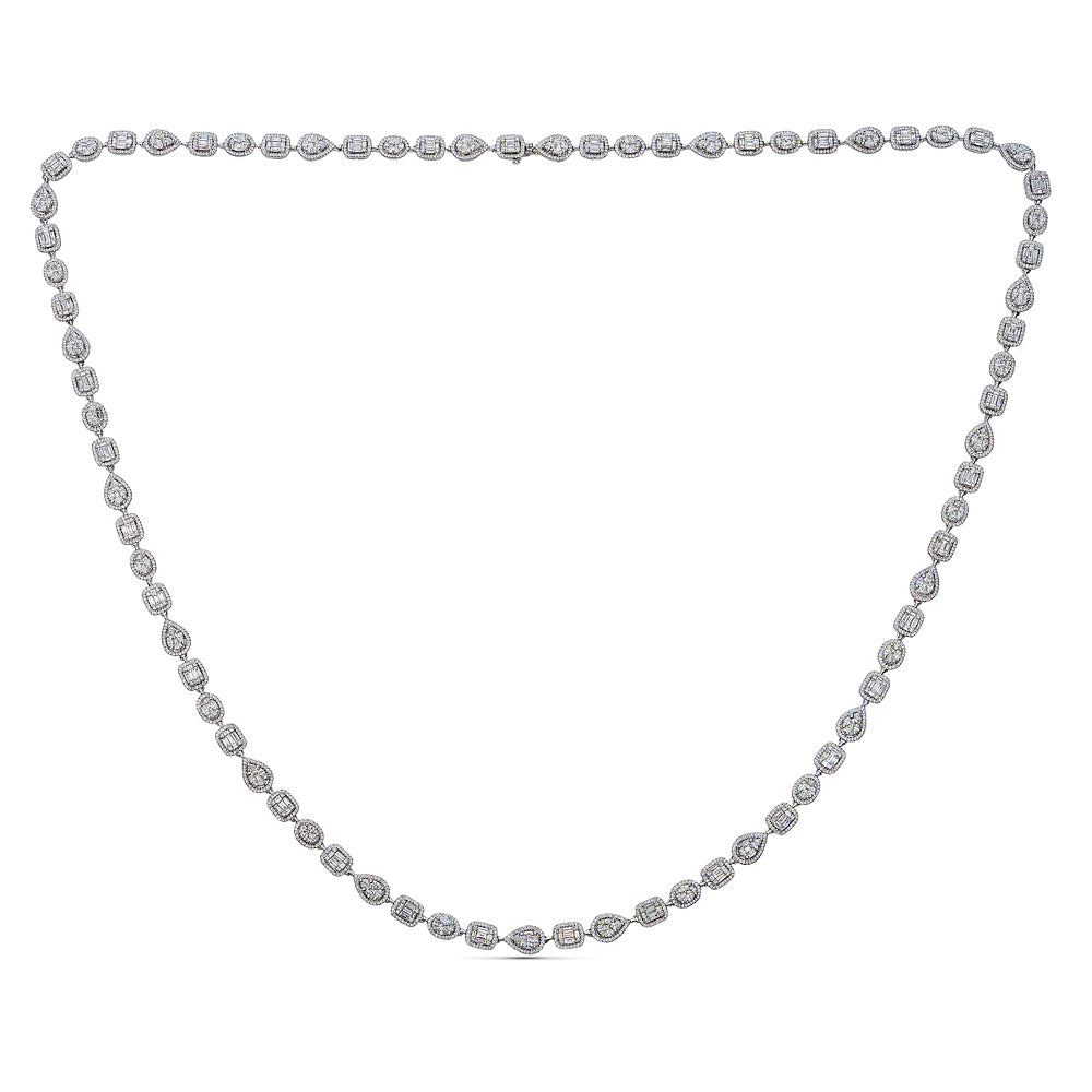Long Illusion Set Diamond Necklace – Zydo US