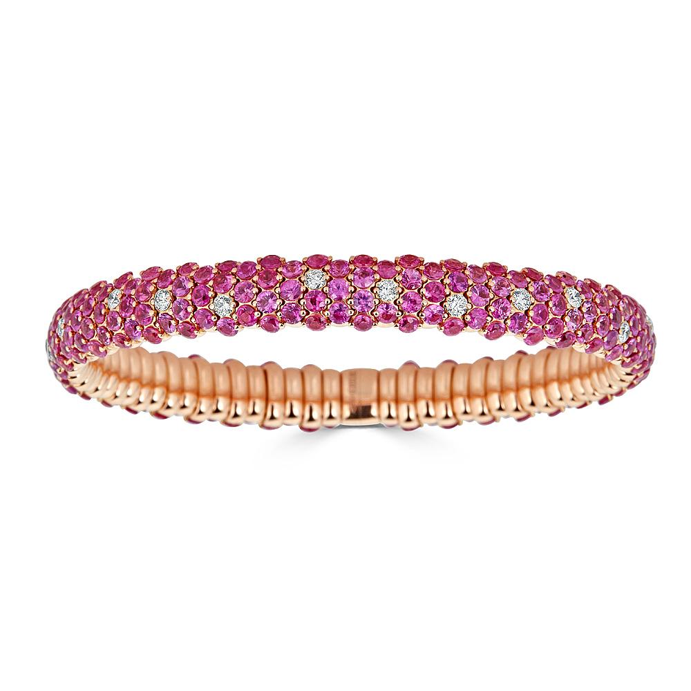Pink Sapphire Domed Stretch Bracelet – Zydo US